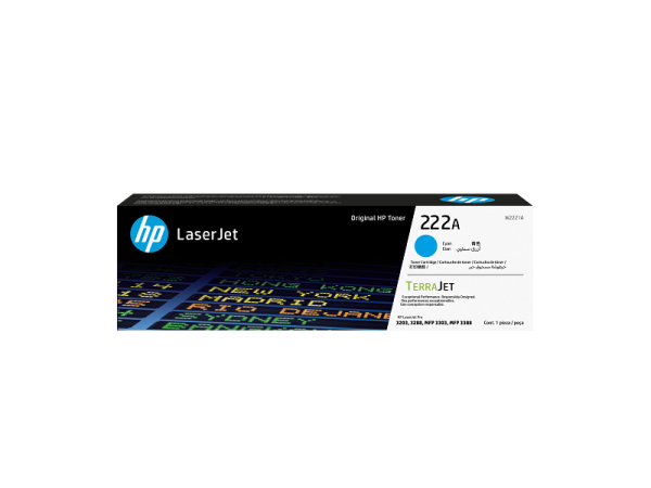 HP 222A Cyan Original LaserJet Toner Cartridge (W2221A) - Blueshield ...